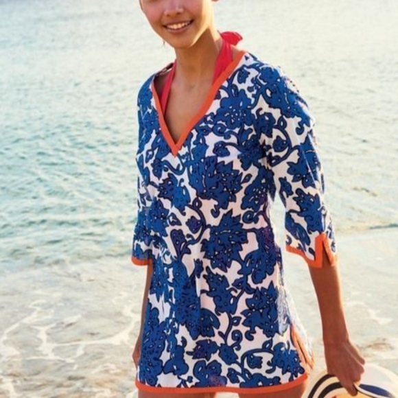 Boden | Tops | Boden Lillian Tunic Kaftan Top Cover Up | Poshmark